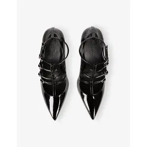 The Kooples Caged Patent-leather Heeled Pumps