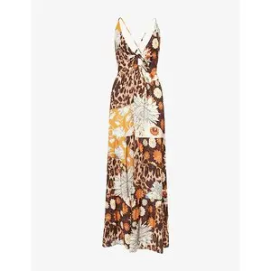 Agua Bendita Gabrielle Mixed-print Maxi Dress - Multicolor