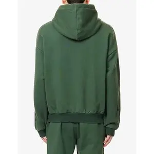 GODMADE Washed Cotton-jersey Hoodie With Monogram Print