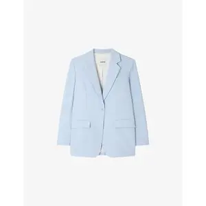 Sandro Sequin-stripe Single-breasted Woven Blazer