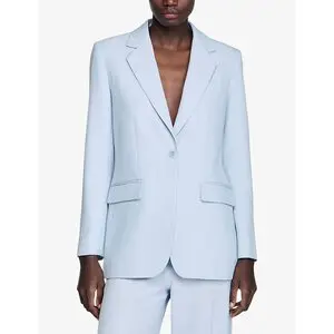 Sandro Sequin-stripe Single-breasted Woven Blazer