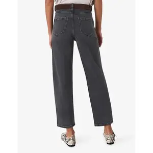 Whistles Barrel-leg Stretch-denim Jeans - Grey