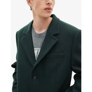 The Kooples Single-breasted Long Wool-blend Coat