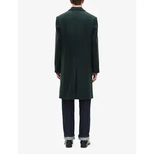The Kooples Single-breasted Long Wool-blend Coat