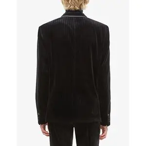 The Kooples Double-breasted Velvet Suit Jacket