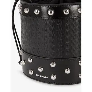 The Kooples Stud-embellished Leather Bucket Bag