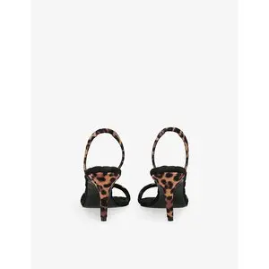 Aera Claudia 70 Leopard Velvet Slingback Sandals