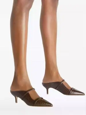 MALONE SOULIERS Maureen Embossed Leather Mules
