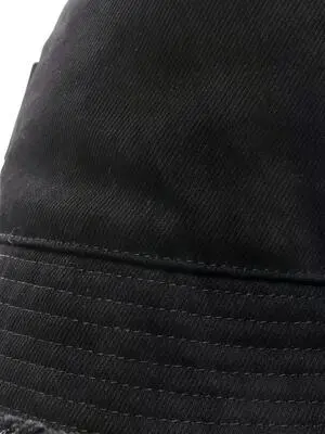 Loewe Logo-patch Bucket Hat With Frayed Detail