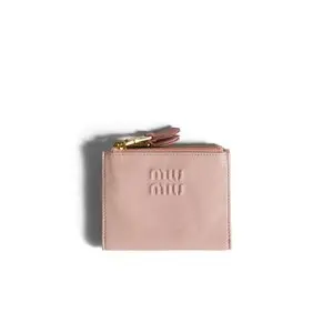 Miu Miu Small Nappa Leather Wallet - Peach