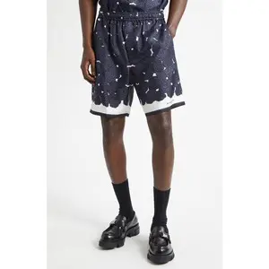 Givenchy Floral Silk Shorts - Dark Navy