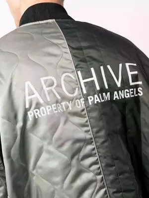 Palm Angels Logo-print Panelled Bomber Jacket