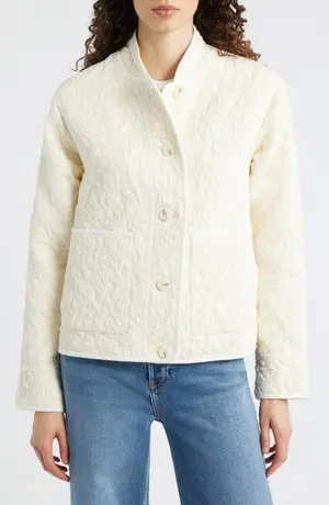 Bernardo Quilted Jacquard Jacket