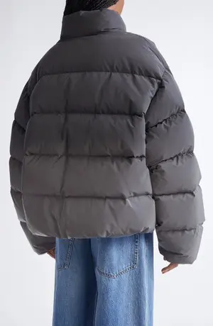 Alexander Wang Reflective Gradient Puffer Jacket - Silver/black