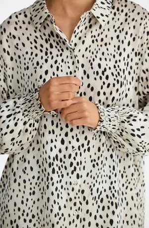 BRAVE+TRUE Audrey Animal Print Button-up Shirt