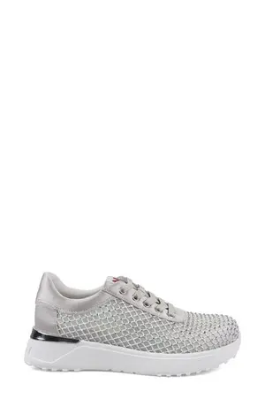 NATIONAL COMFORT Keana Crystal Sneakers - Silver Fx