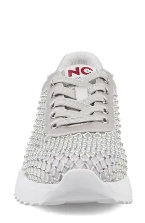 NATIONAL COMFORT Keana Crystal Sneakers - Silver Fx