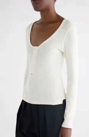 Chloé Cotton Rib Henley