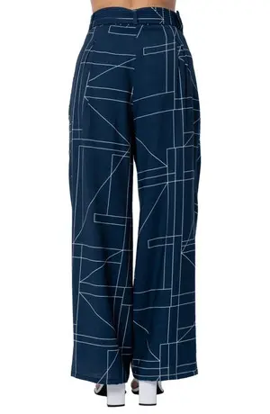 CIEBON Sydney Print Wide Leg Pants