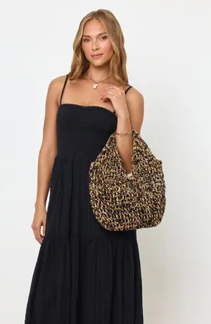 L*Space Faye Raffia Shoulder Bag
