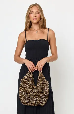 L*Space Faye Raffia Shoulder Bag
