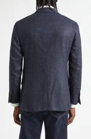 Thom Sweeney Structured Single Breasted Plaid Sport Coat