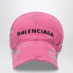 Balenciaga Upcycled Cotton Drill Cap - Pink