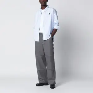 Ami Wool Canvas Workwear Trousers