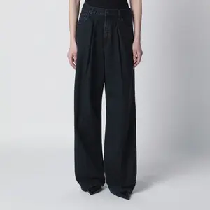 HAIKURE Carbon Candy Pleated Wide-leg Jeans