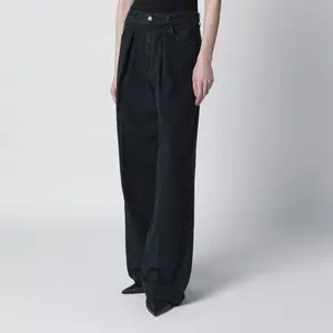 HAIKURE Carbon Candy Pleated Wide-leg Jeans