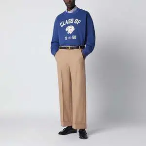 Valentino Garavani Sweatshirt With Panther Print - Blue