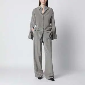 RÓHE Striped Oversized Shirt - Grey