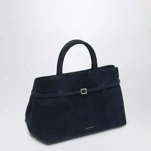 Manu Atelier Le Cambon 35 Suede Bag - Blue