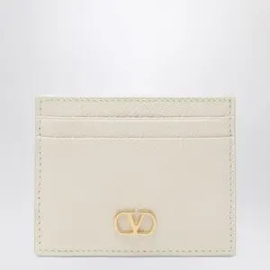 Valentino Garavani Ivory Vlogo Signature Card Holder - White