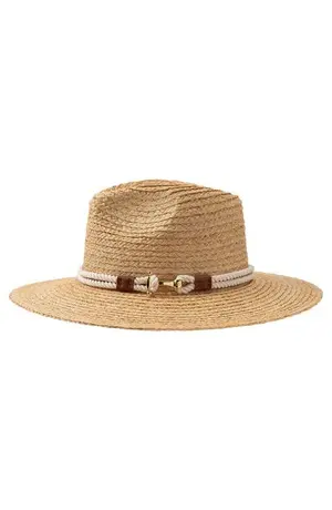 Ralph Lauren Raffia Fedora With Braided Band - Natural