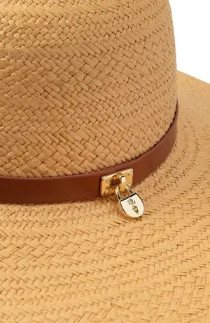 Ralph Lauren Straw Sun Hat With Charm
