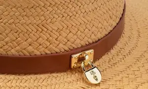 Ralph Lauren Straw Sun Hat With Charm