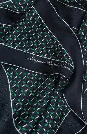 Ralph Lauren Geometric Silk Diamond Scarf