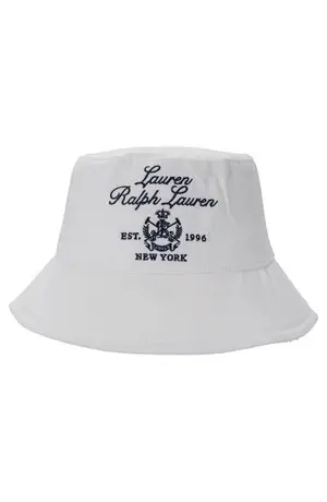 Ralph Lauren Embroidered Bucket Hat - Bright White