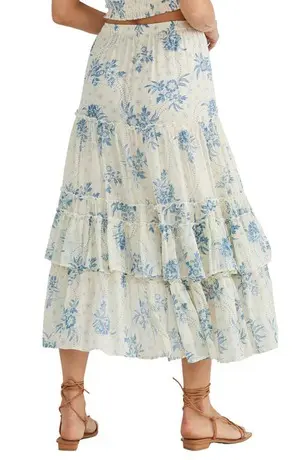 TALISMAN THE LABEL High-low Ruffle Cotton Skirt