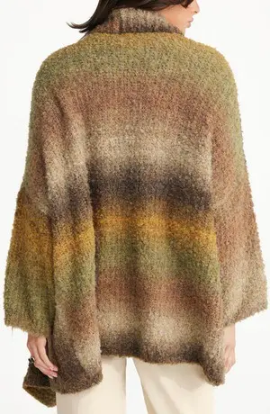 TALISMAN THE LABEL Amara Open Front Cardigan - Olive Multi