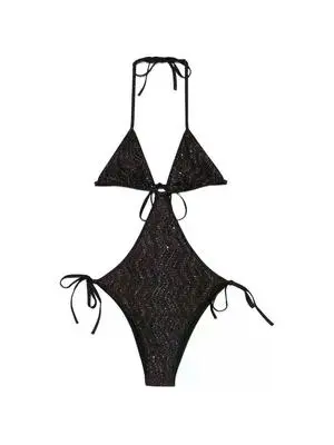 Missoni Sequin Tie Swimsuit - Brown