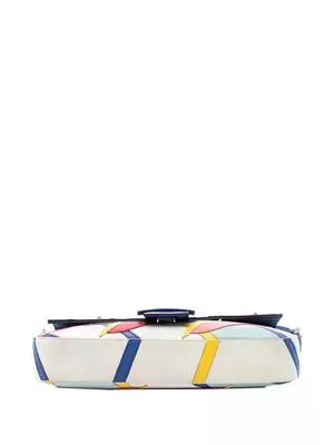 Fendi Patchwork Leather Qutweet Bird Baguette - Blue