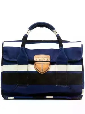 Prada Canvas Canapa Pattina Satchel