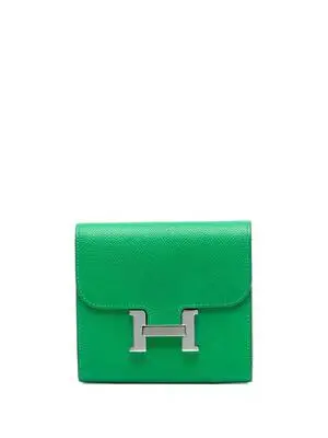 Hermès 2014 Epsom Constance Slim Wallet Small Wallets - Green