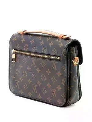 LOUIS VUITTON Monogram Pochette Metis Satchel - Brown