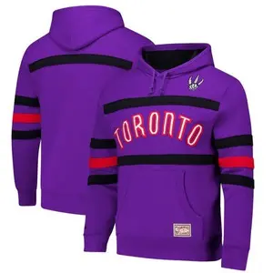 Mitchell & Ness Toronto Raptors Hardwood Classics Nights Head Coach Pullover Hoodie - Purple