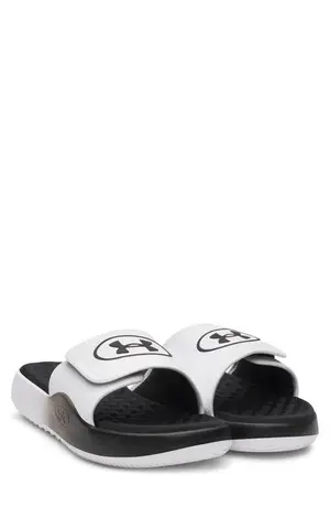 Under Armour Ignite Pro Slide Sandal - White/black