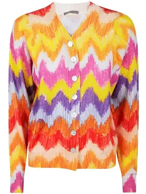 IN BED WITH YOU Printed Cropped Cardigan Jacket - Multi