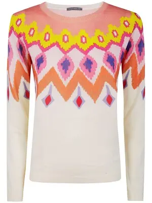 IN BED WITH YOU Boatneck Printed Jumper - Multi